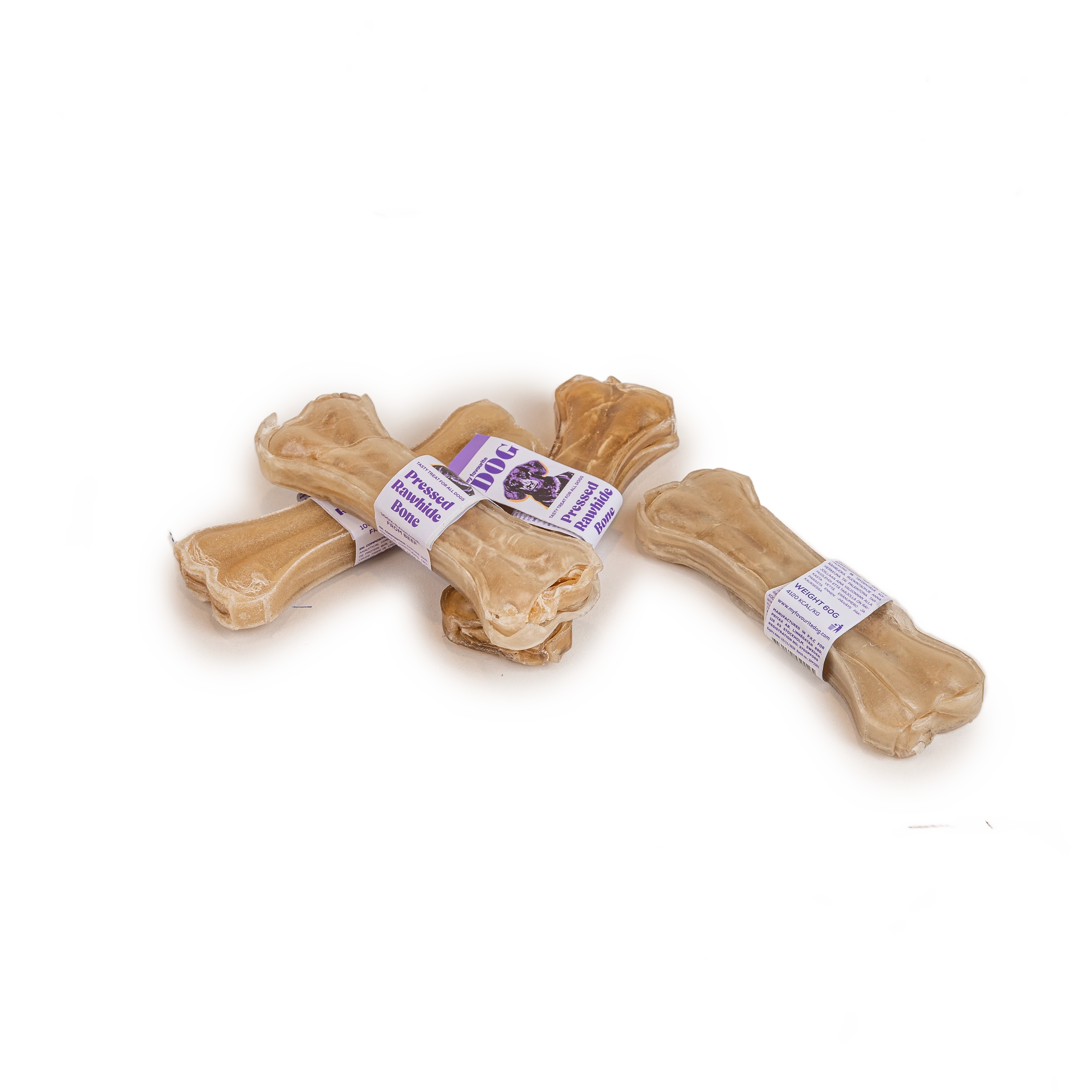 My favourite DOG Pressed Rawhide Chew Bone - Natural: Tuggbart Nöje för ...