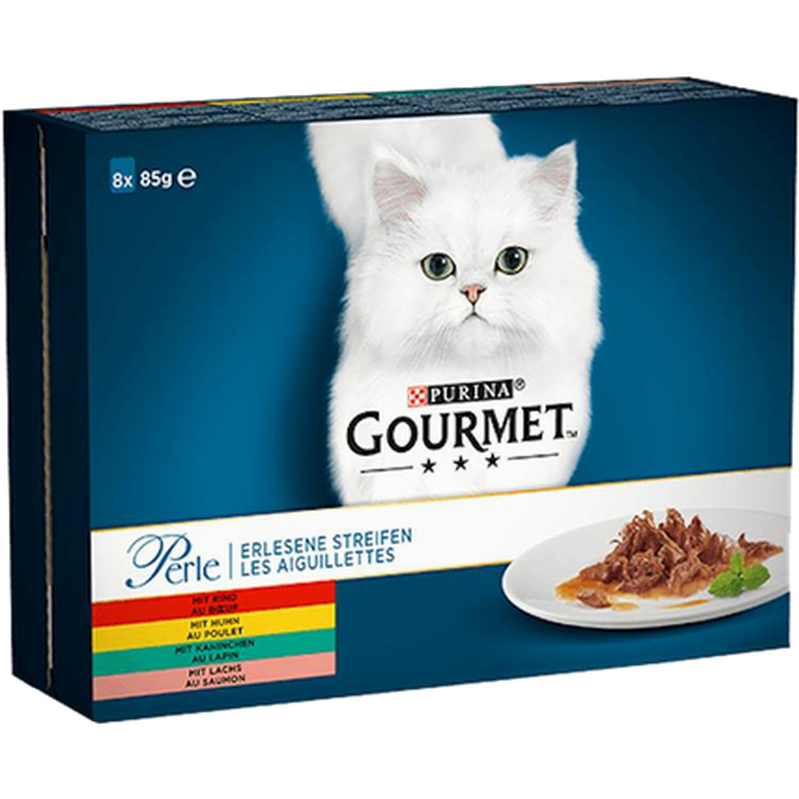 Purina Gourmet Gold Gourmet Perle Mini Fillets in Gravy Blue 85 g x 8 ...