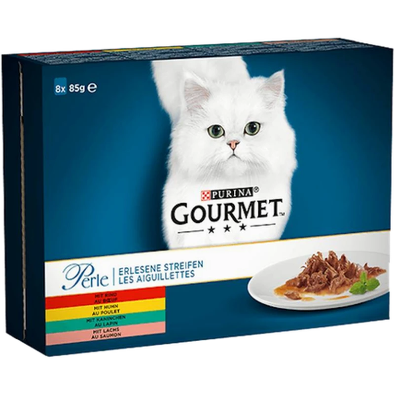 Purina Gourmet Gold Gourmet Perle Mini Fillets in Gravy Blue 85 g x 8 ...