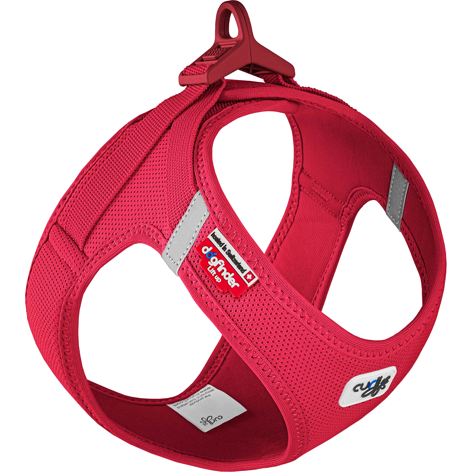 Curli Vest Harness Clasp Air-Mesh - Step in - Red | ZOO.fi