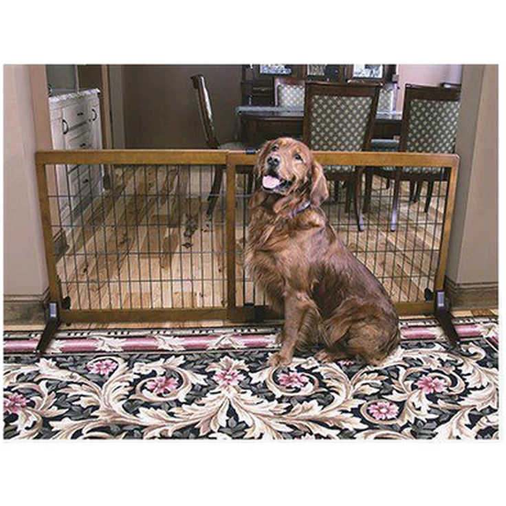 Carlson Pet Gate Freestanding Large Extra Wide & Extra Tall Brown 99 ...