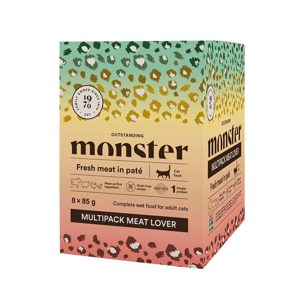 Monster Pet Food Cat Pouches Multipack Meat Lover 8x85g - Fyra smaker ...