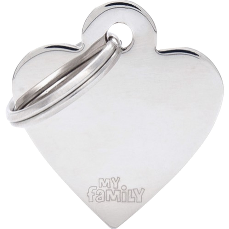 MyFa ID-Tag Basic Heart Steel | Tinybuddy