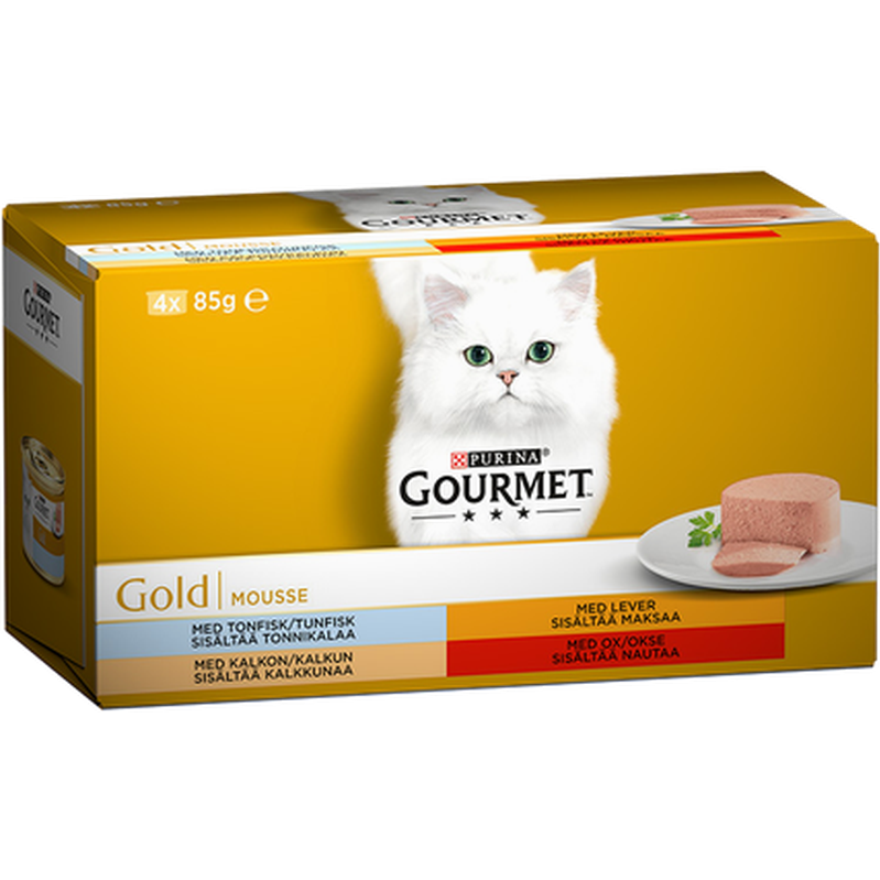 Purina Gourmet Gold Mousse Selection – Lyxig Mousse för Katter | ZOO.se