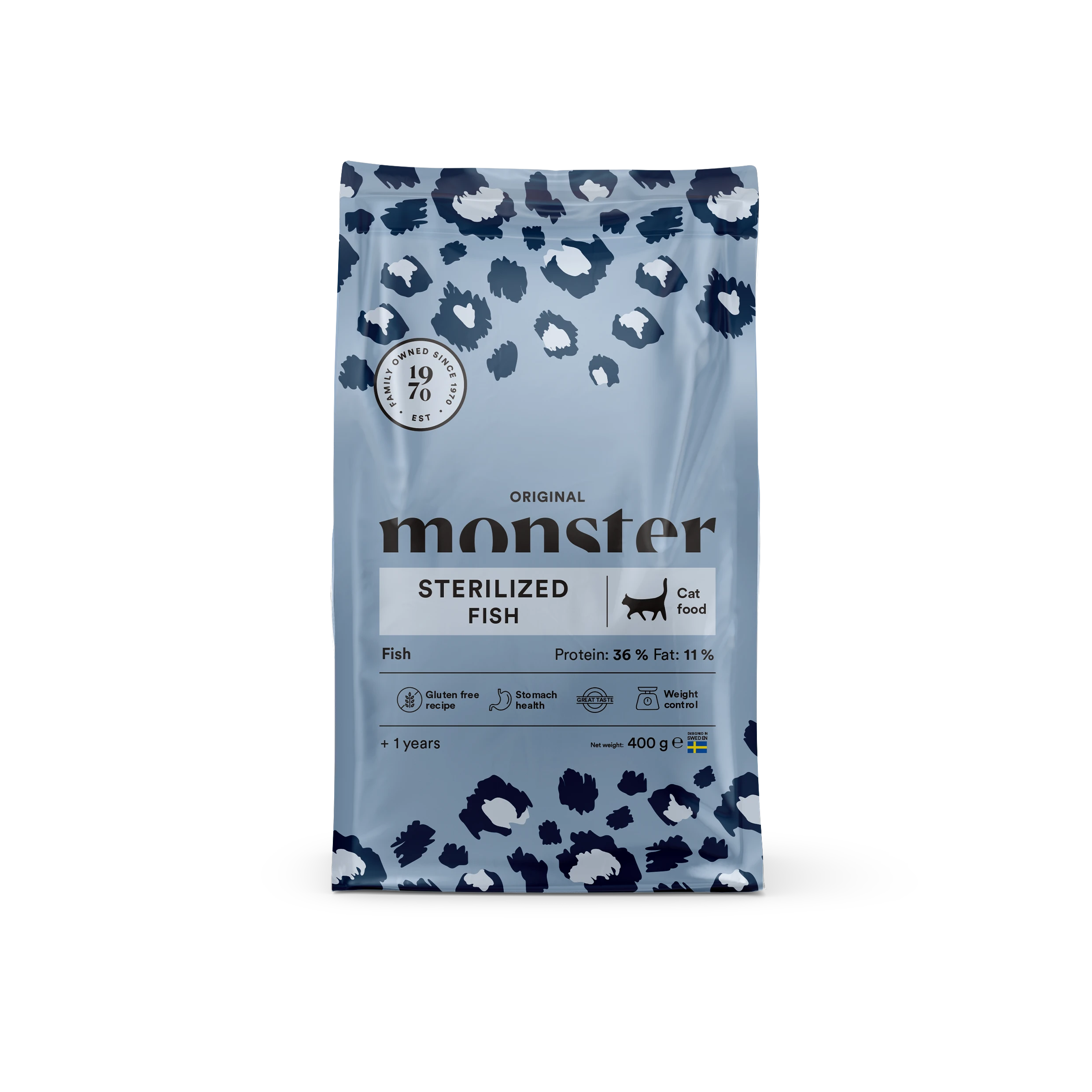 Monster Pet Food Cat Original sterilisert fisk | ZOO.no
