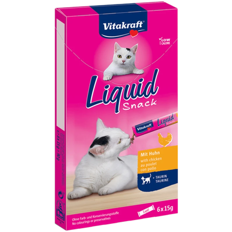 Vitakraft Cat Liquid-Snack Kyckling 6-pack-15 g | ZOO.se