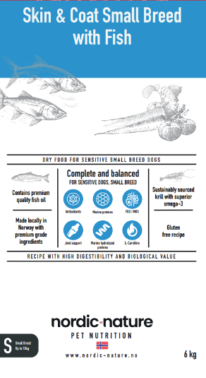 Nordic Nature Sensitive Skin & Coat Fish Small Breed | ZOO.no