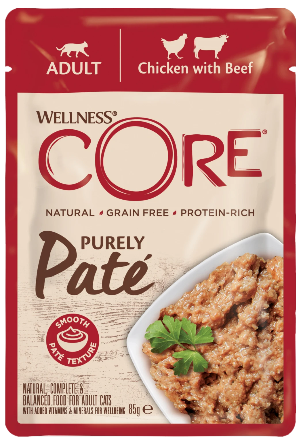 CORE Petfood Ren paté for katt, kylling og storfekjøtt 85g | ZOO.no