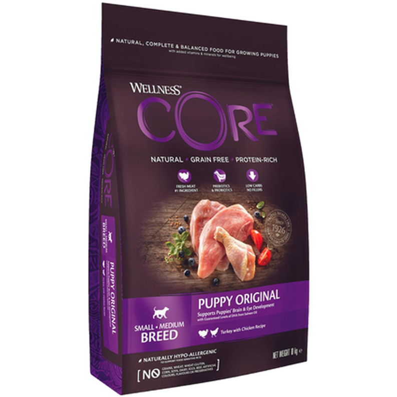CORE Petfood Dog Puppy Original Small & Medium Chicken & Turkey Dry ...