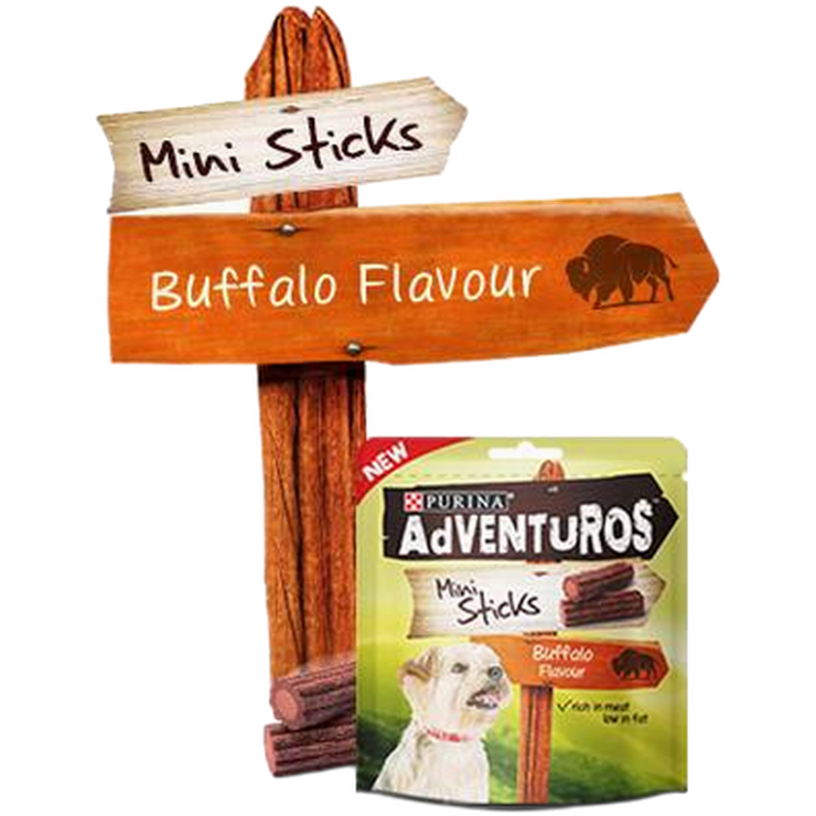 Purina Adventuros Adventuros Mini Sticks Buffalo Flavour | ZOO.se