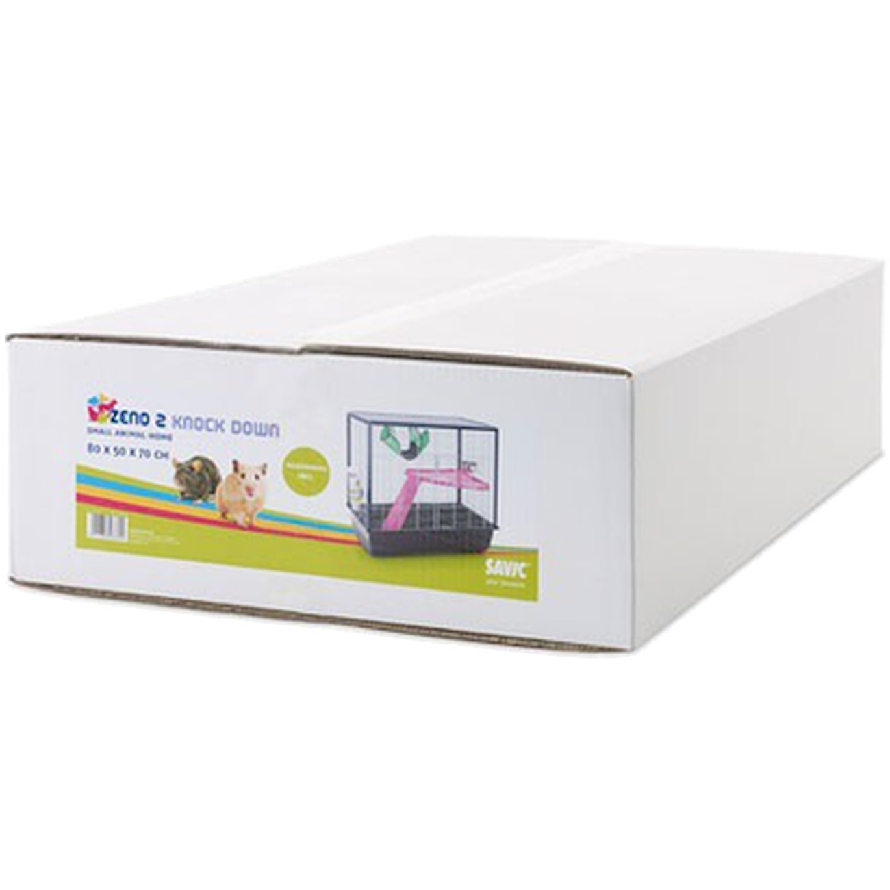 Zeno 2 Knock Down Animal Cage Gray 80x50x70cm | ZOO.fi