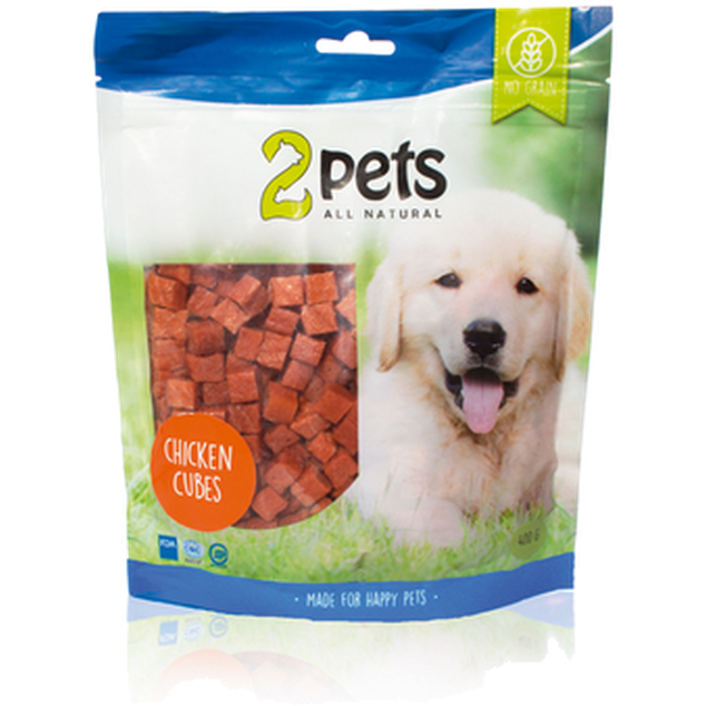 2 pets Dogsnack Chicken Cubes | ZOO.fi