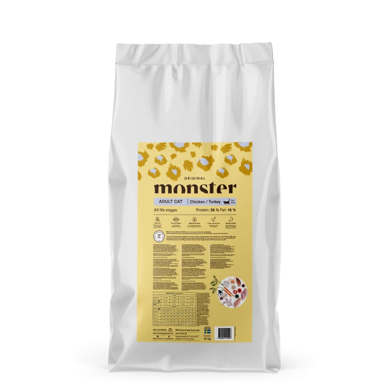 Monster Pet Food Cat Original Adult Chicken/Turkey | ZOO.no