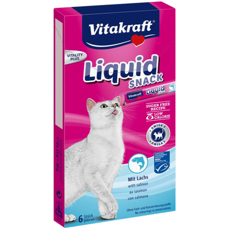 Vitakraft Cat Liquid-Snack Lax 6-pack, 15 g | ZOO.se